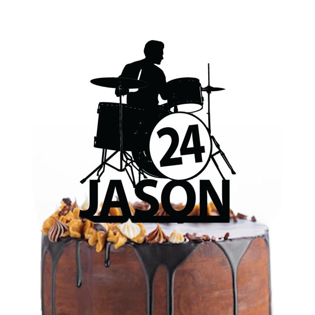 Birthday Cake Topper Drummer, Different Variations and Colours Possible ...