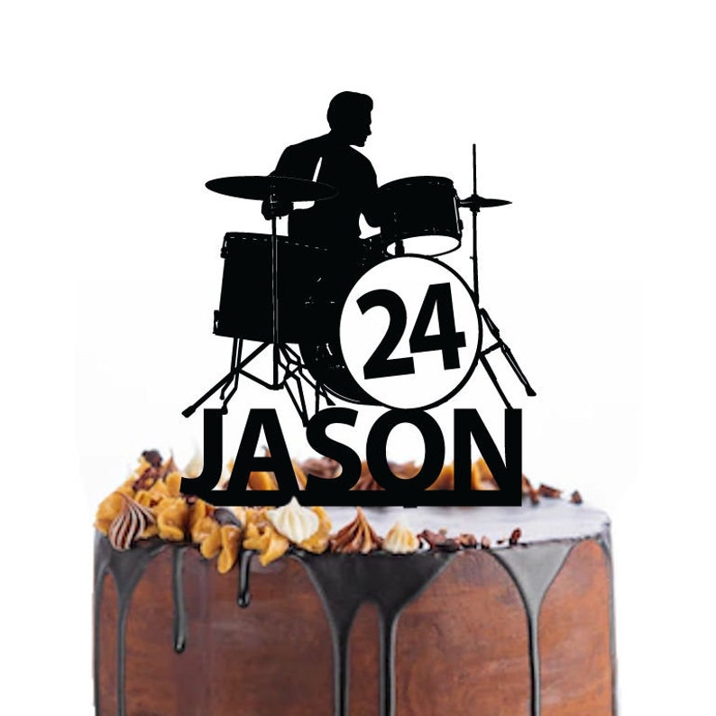 Birthday Cake Topper Drummer, Different Variations and Colours Possible ...