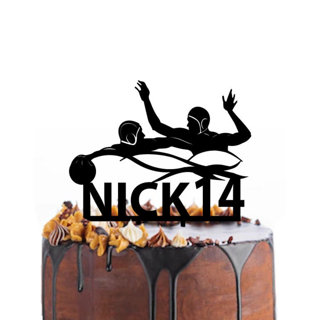 Birthday Cake Topper With Two Water Polo Players, Different Variations ...