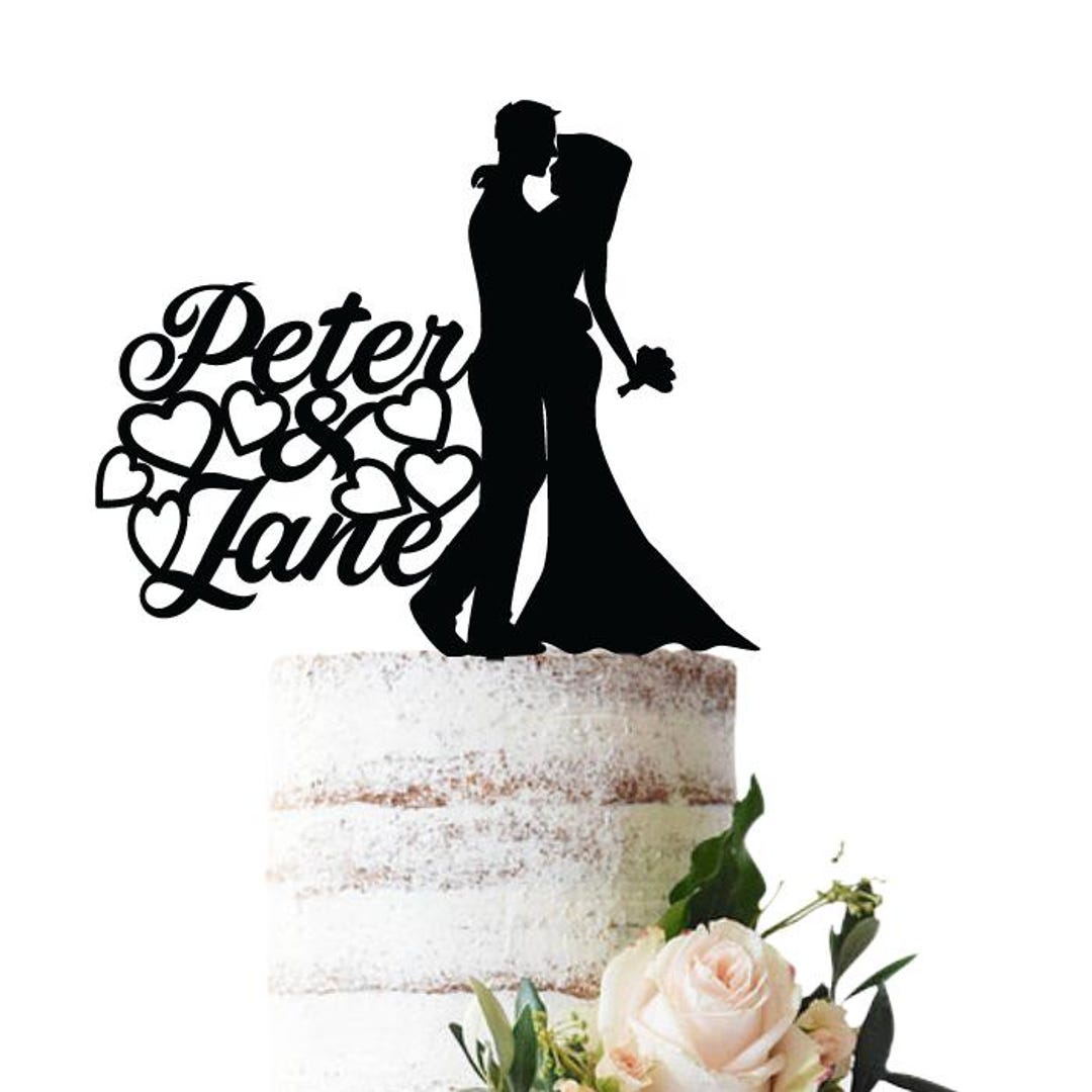 Wedding Cake Topper With Elegant Bride With Hijab / Headscarf - Etsy