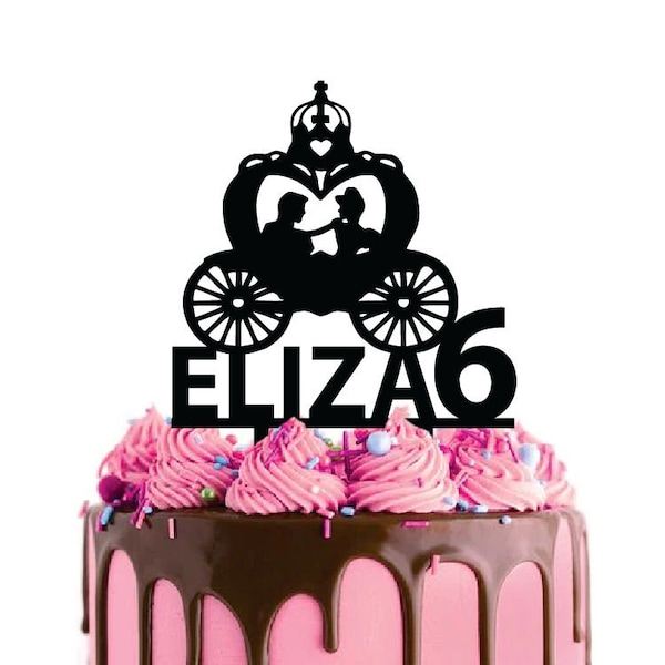 Cinderella Coach Cake Topper - Etsy