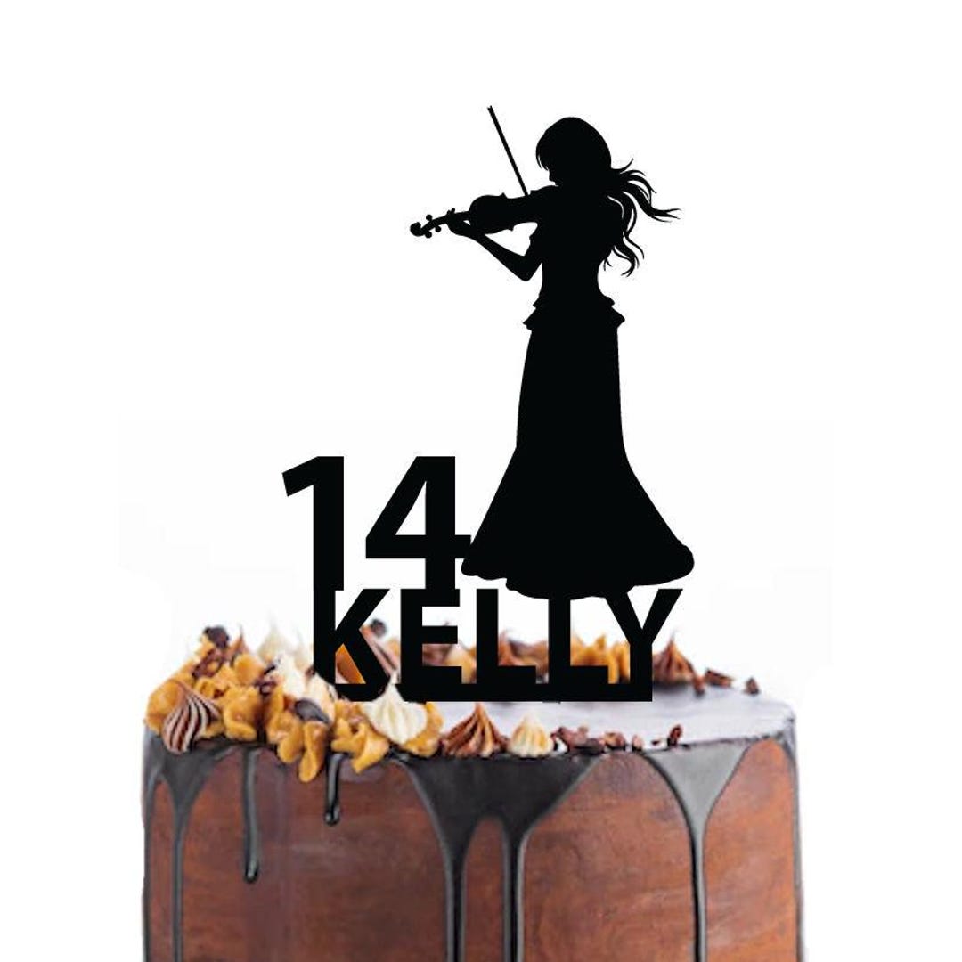 Birthday Cake Topper Violin Player Girl, Different Variations and ...