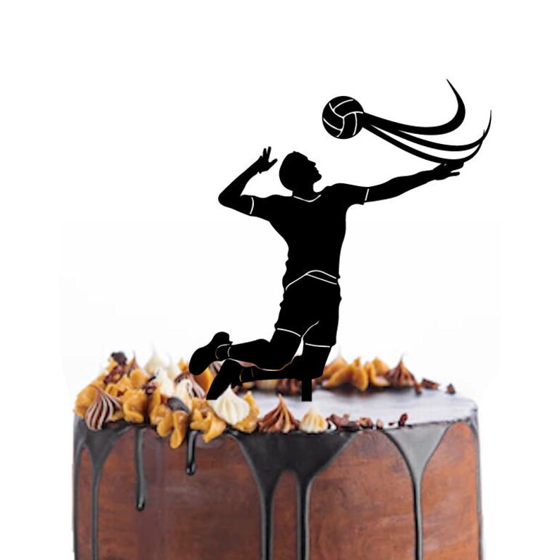 Birthday Cake Topper With a Volleyball Player, Different Vriations and ...