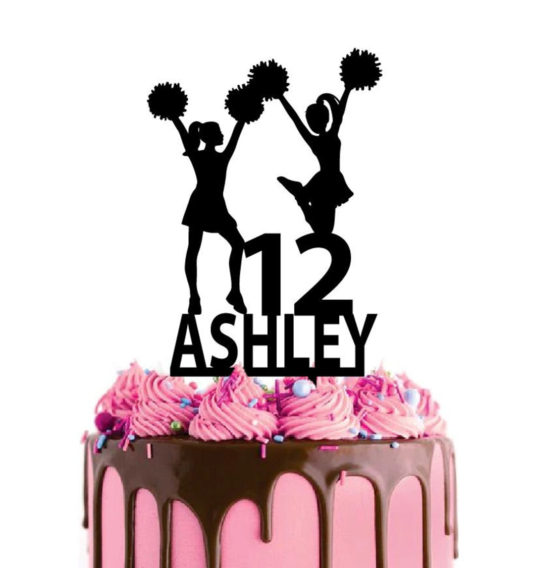 Birthday Cake Topper With Cheerleaders - Etsy