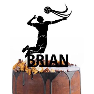 Birthday Cake Topper With a Volleyball Player, Different Vriations and ...