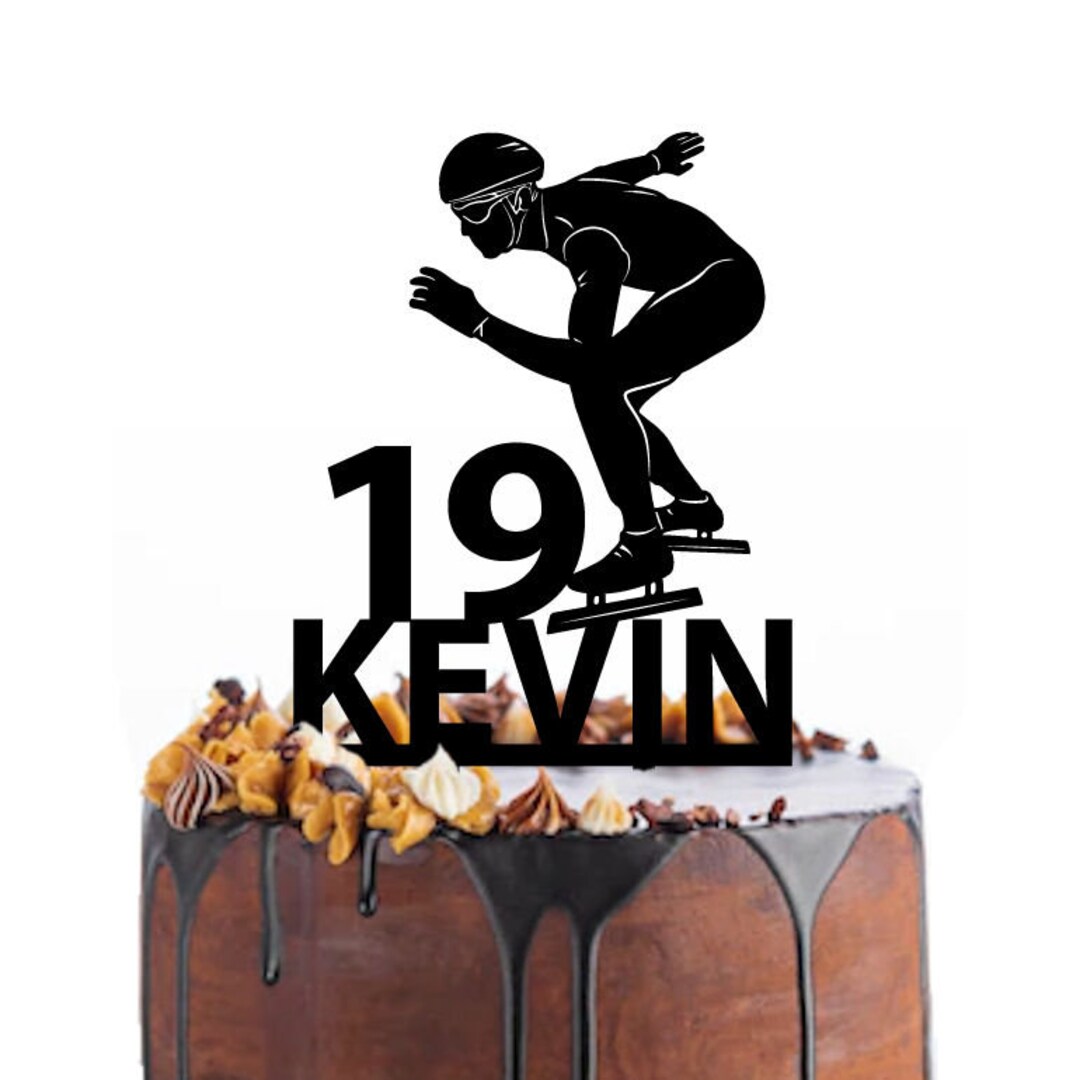 Birthday Cake Topper With a Short Track Skater, Different Variations ...