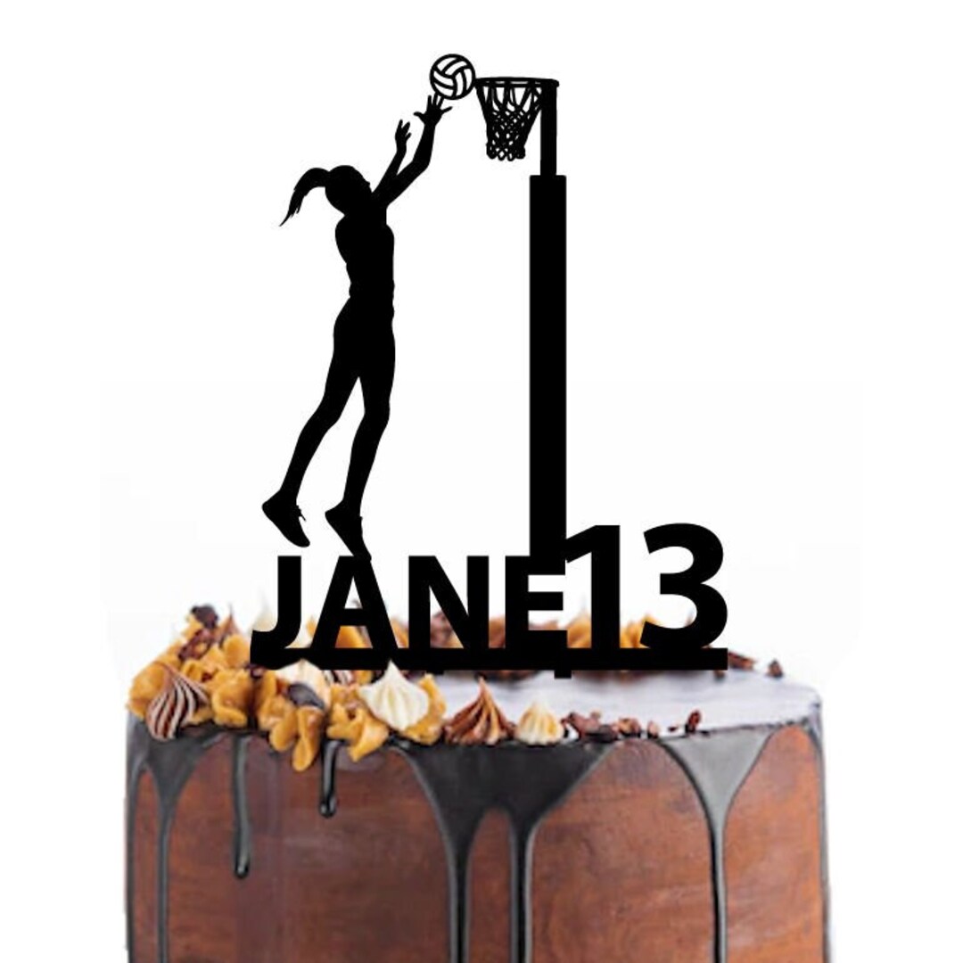 Birthday Cake Topper With a Female Netball Player, Different Variations ...