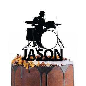Birthday Cake Topper Drummer, Different Variations and Colours Possible ...
