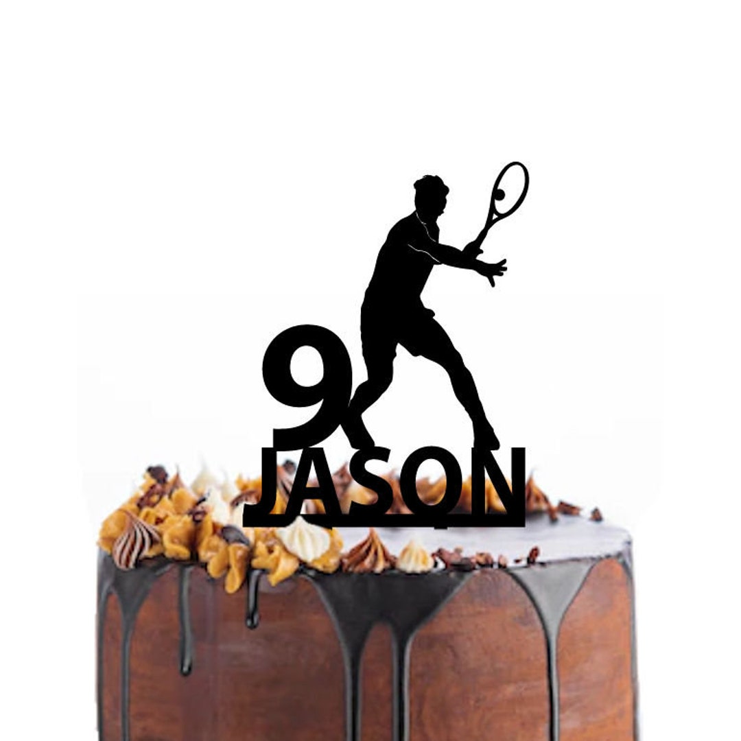Birthday Cake Topper With a Tennis Player, Different Variations and ...