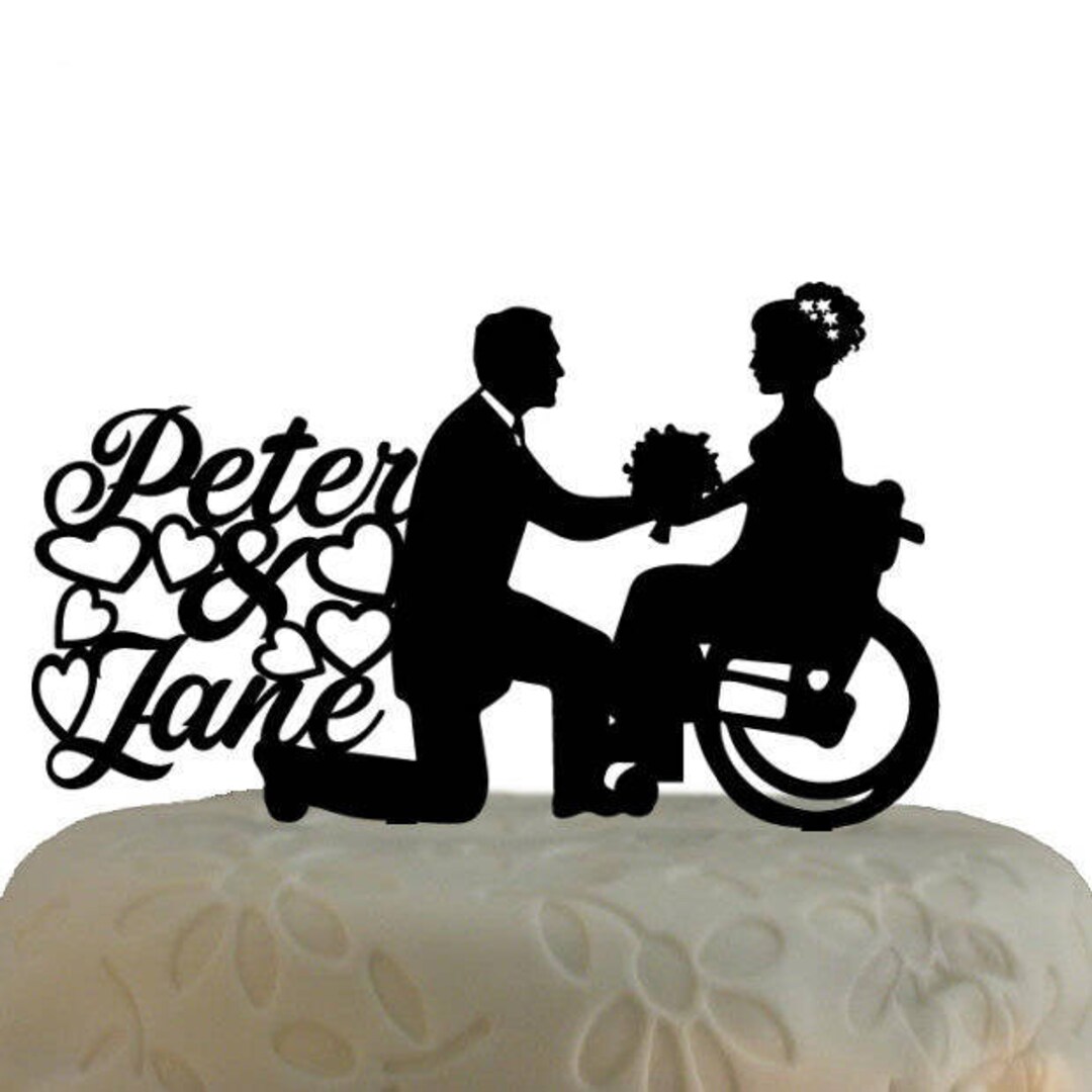 Wedding Cake Topper With Bride in Wheelchair - Etsy