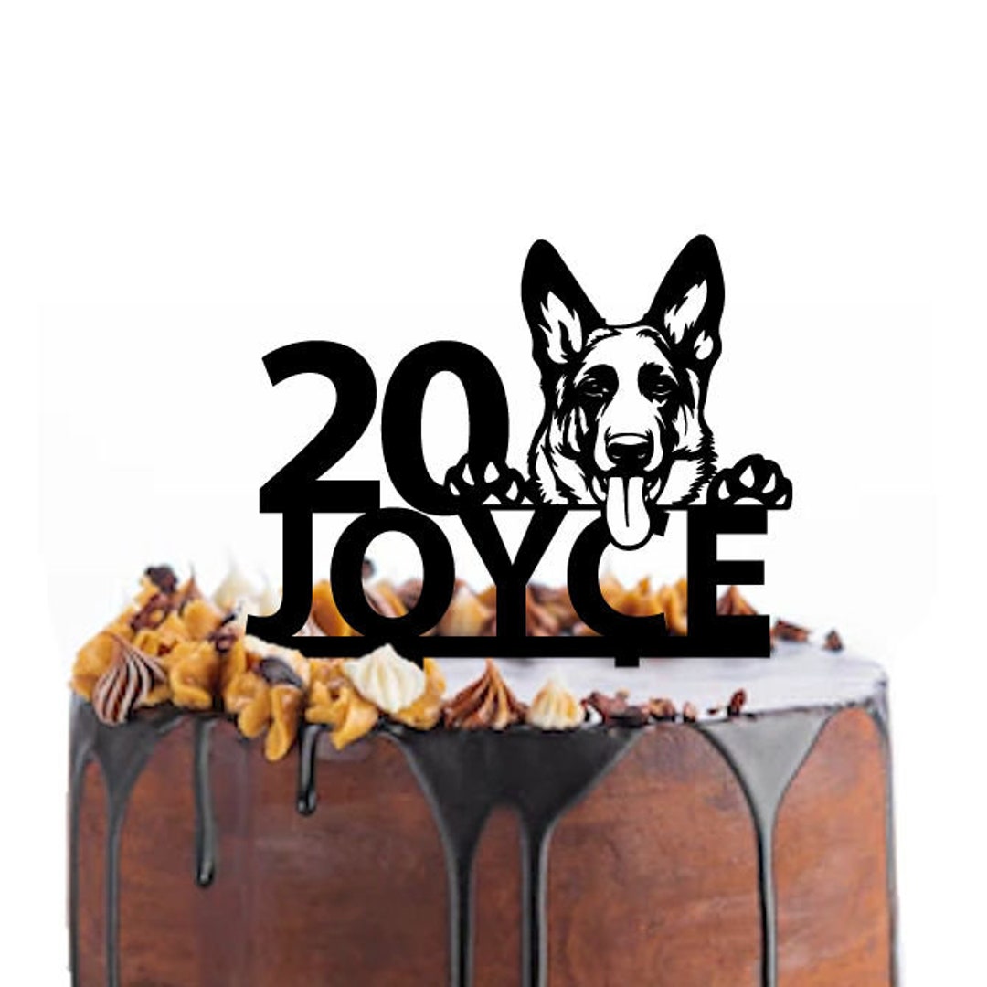 Birthday Cake Topper German Shepherd, Different Variations and Colours ...
