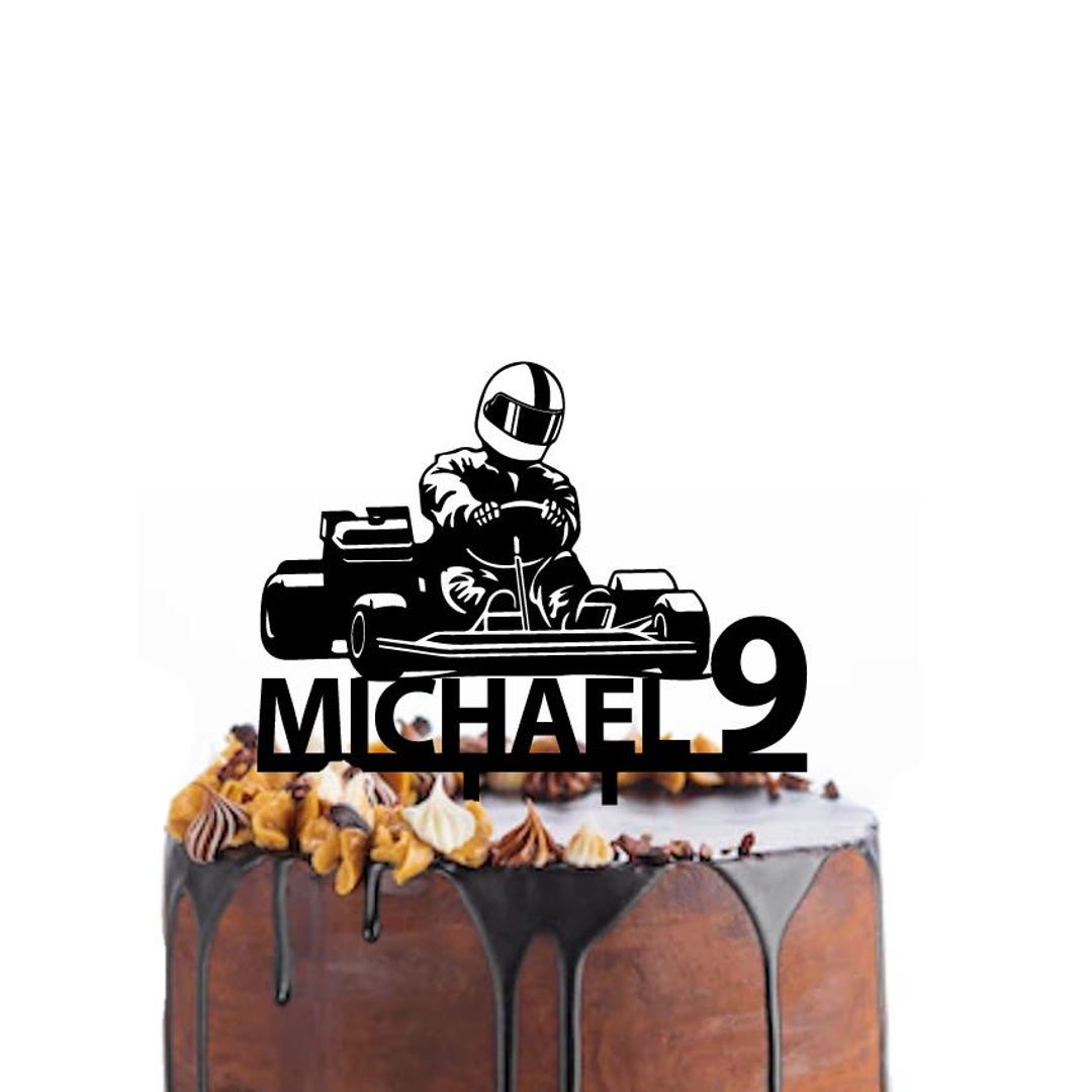 Birthday Cake Topper Go Kart, Different Variations and Colours Possible ...