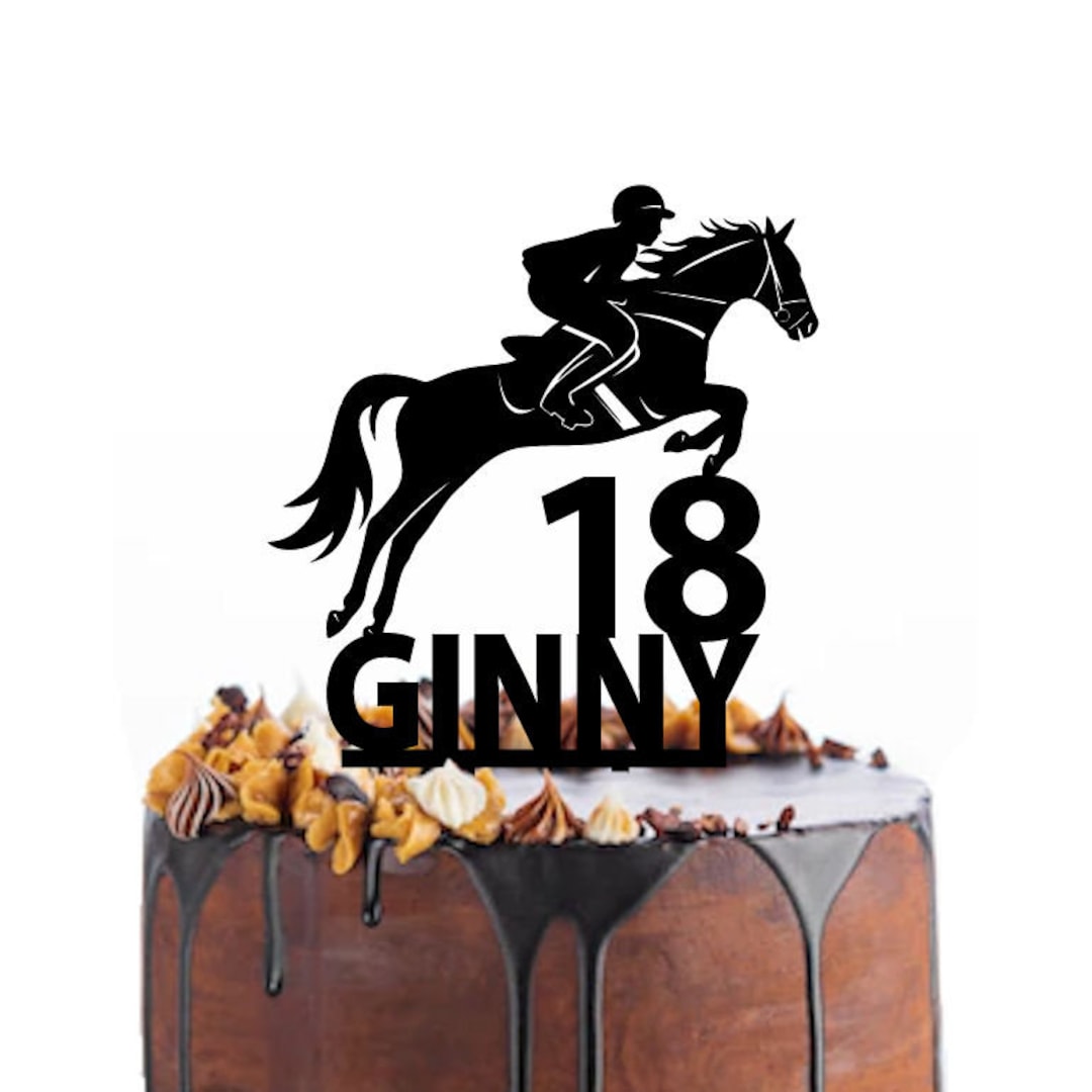 Birthday Cake Topper Horse Jumping, Different Variations and Colours ...