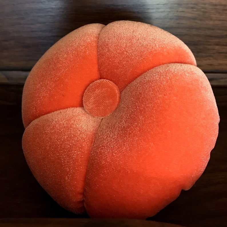 Small Velvet Pumpkin Tangerine Fall Centerpiece Thanksgiving - Etsy