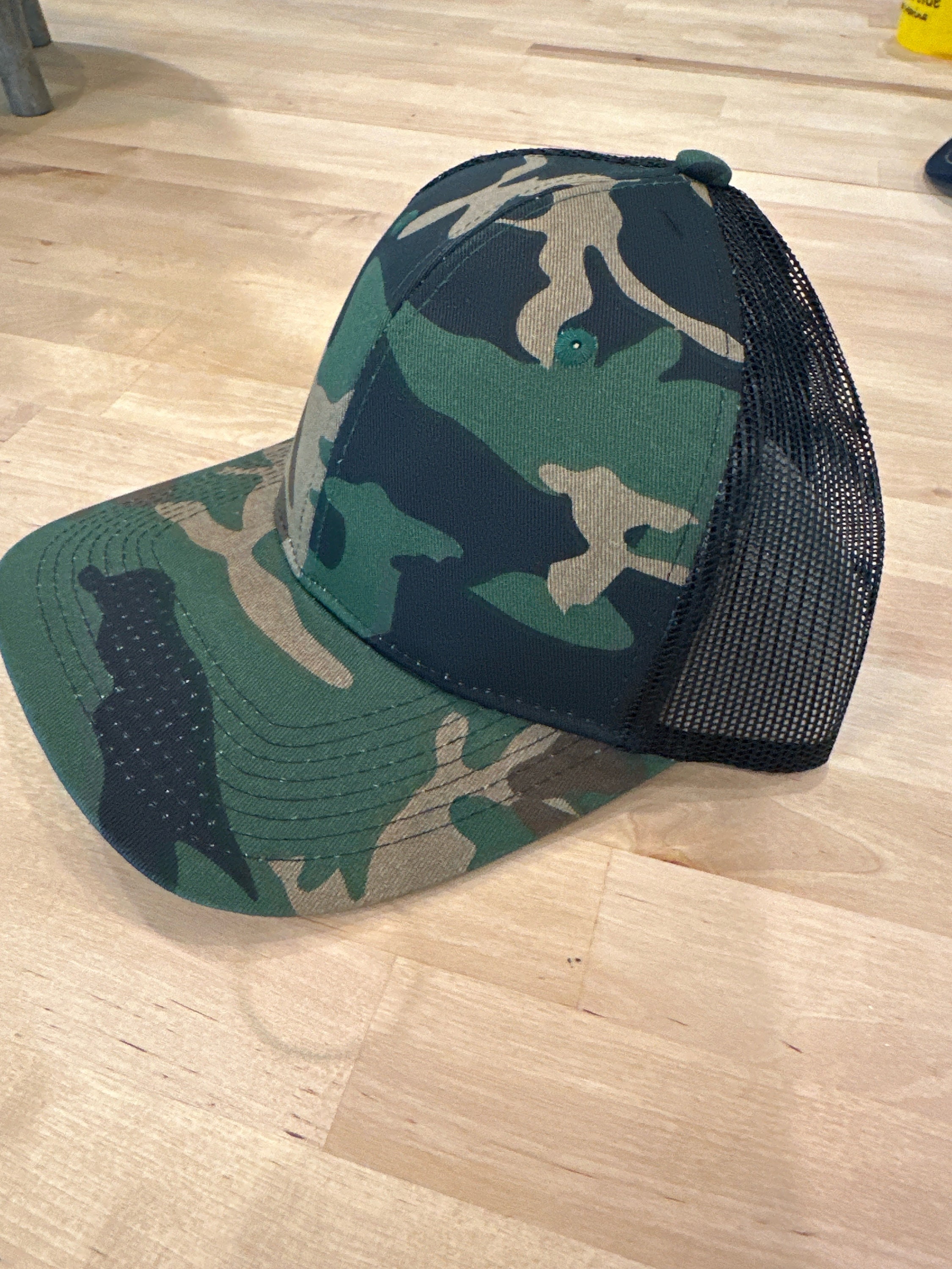 Custom Logo Leather Mesh Back Style Trucker Hat. Your Own Text and Logo ...