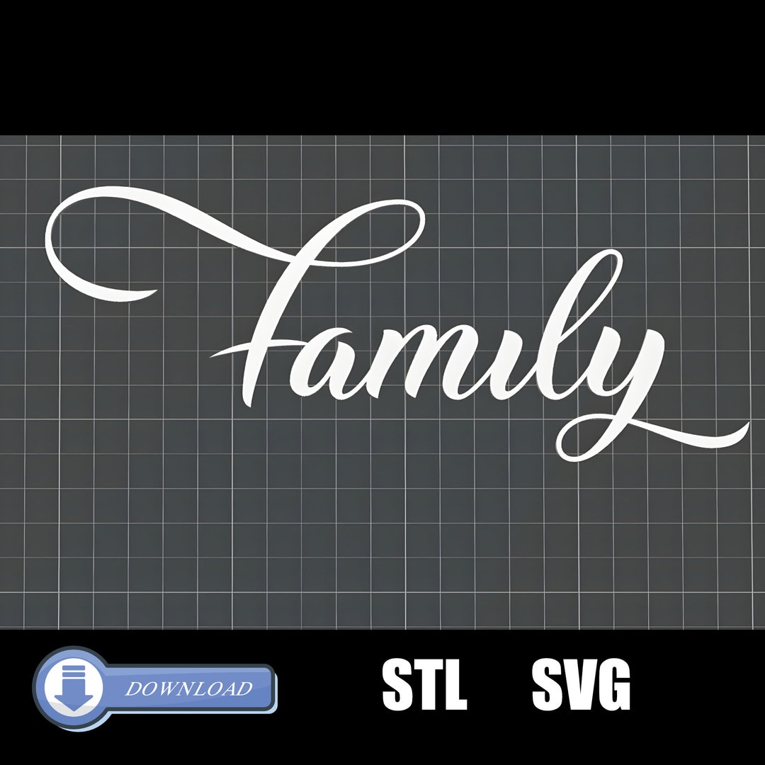 Family Decor Laser Cut File, 3D Print, CNC (SVG, STL) - Etsy