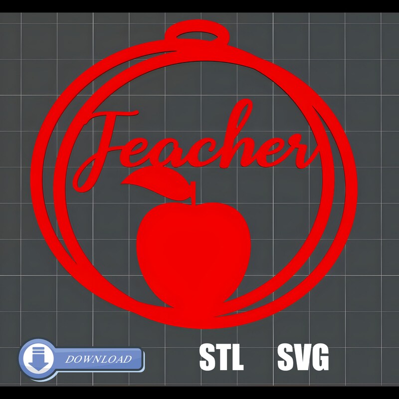 Teacher Ornament Stl - Etsy