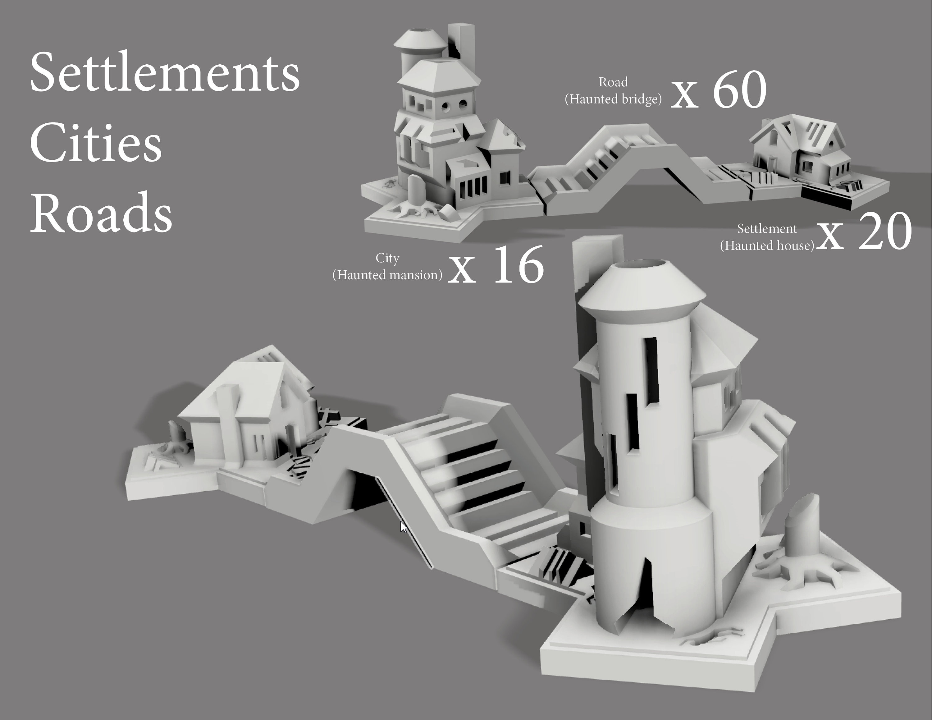 Haunted Settlers of Catan 3D Print STL Files Custom Monster - Etsy Canada