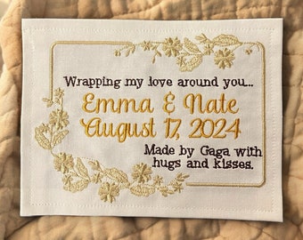 Machine Embroidered Personalized Quilt Label - Etsy