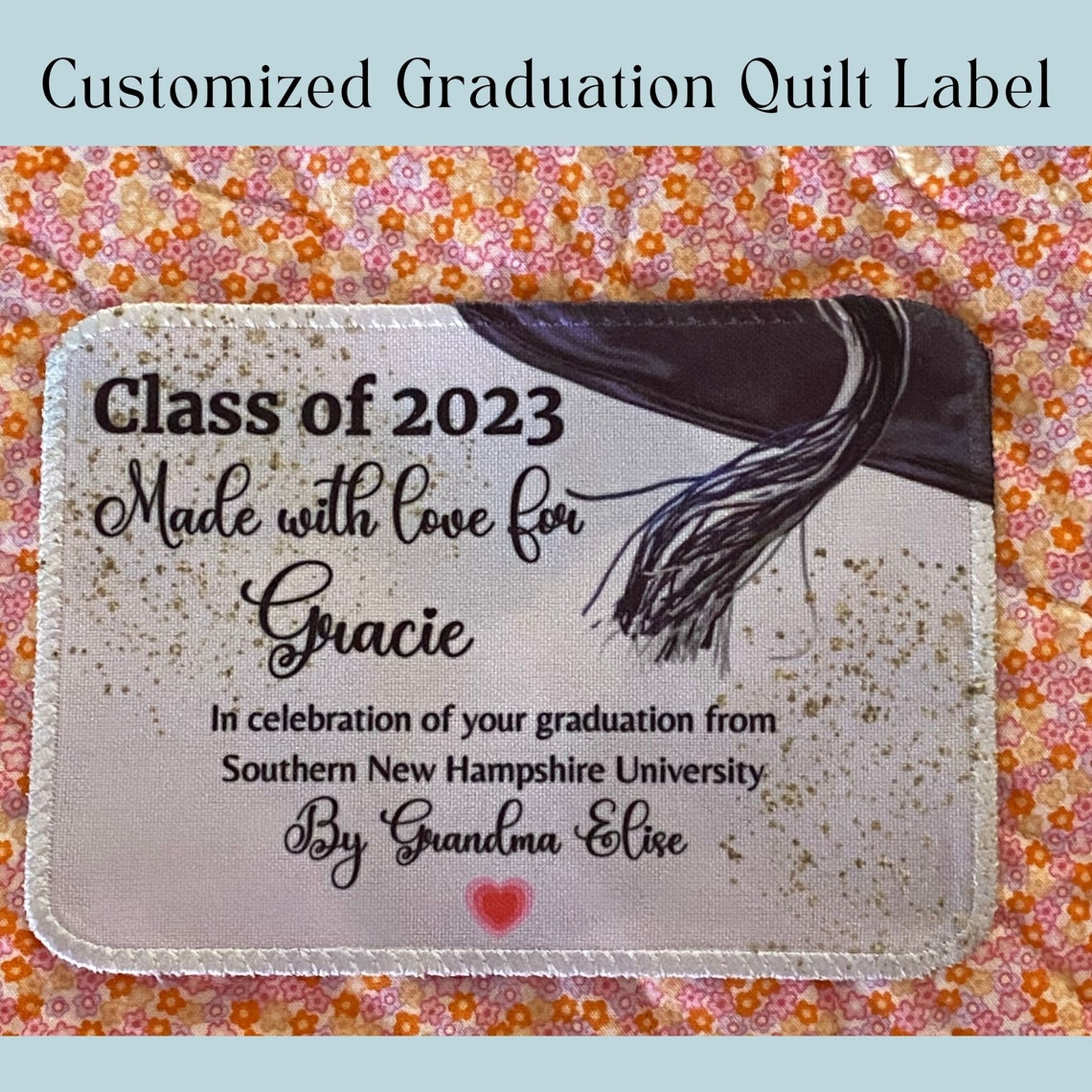 Personalized Graduation Quilt Label Custom Graduation Quilt - Etsy