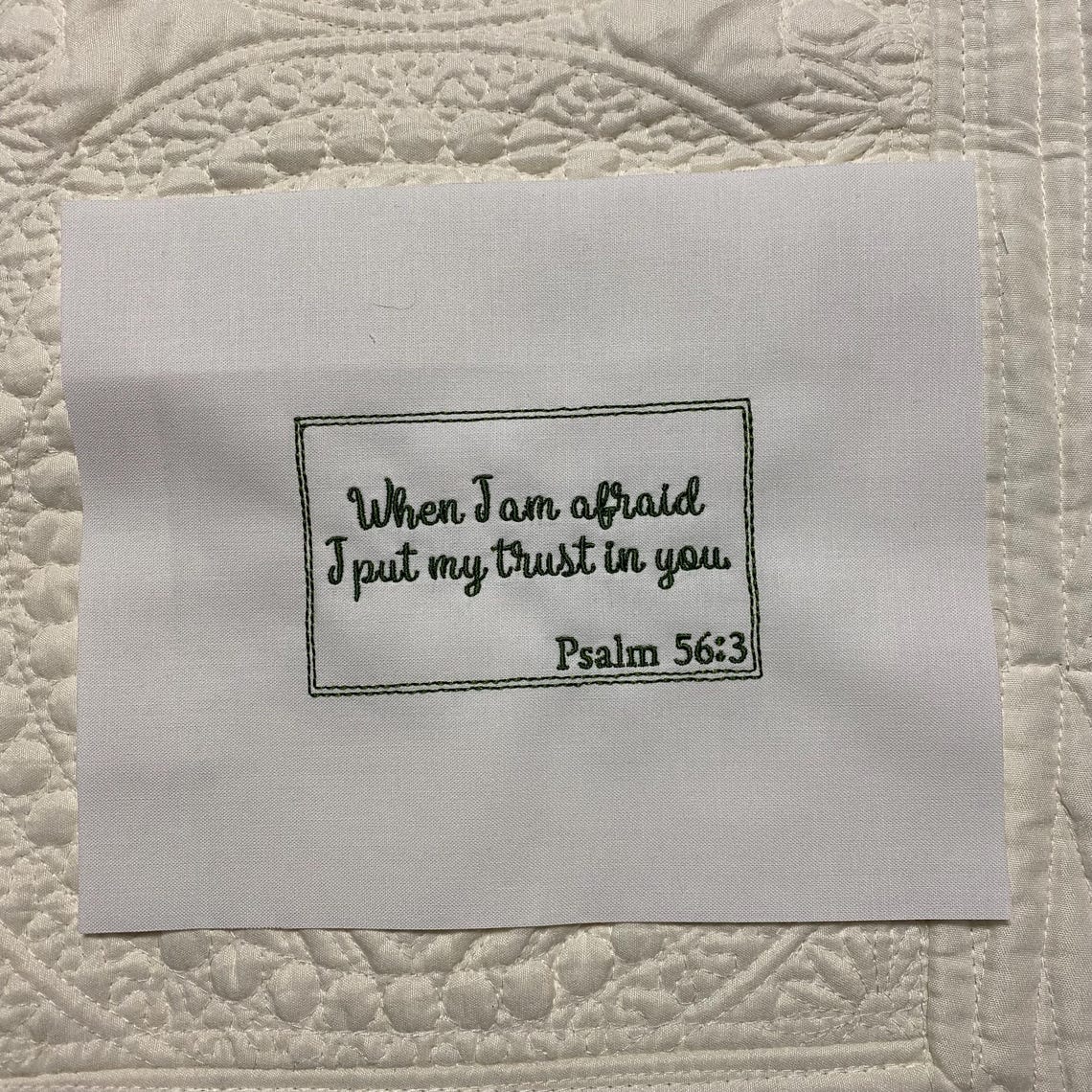 Custom Embroidered Bible Verse Label for Bible Cover - Quilt - Pillow ...