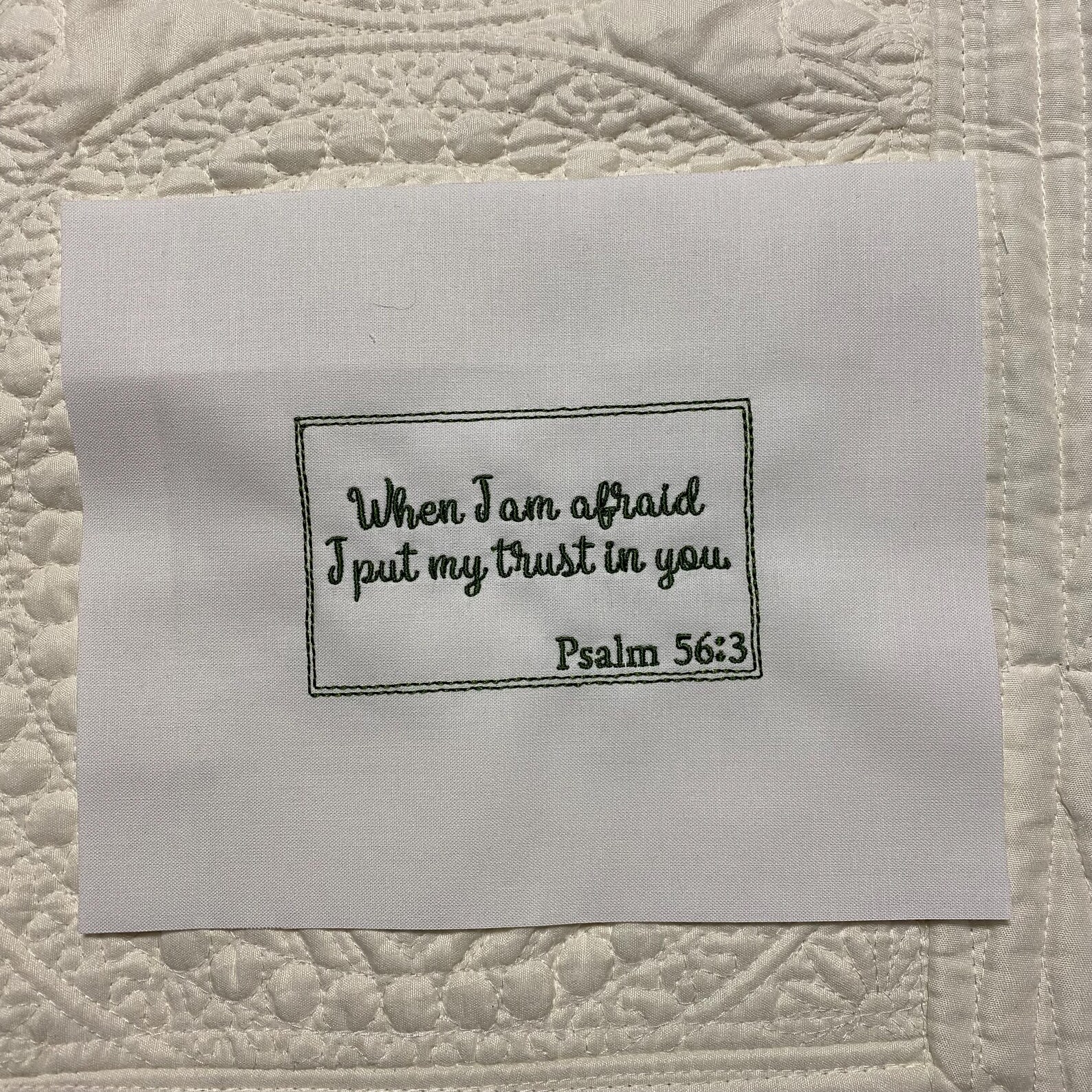 Custom Embroidered Bible Verse Label for Bible Cover - Quilt - Pillow ...