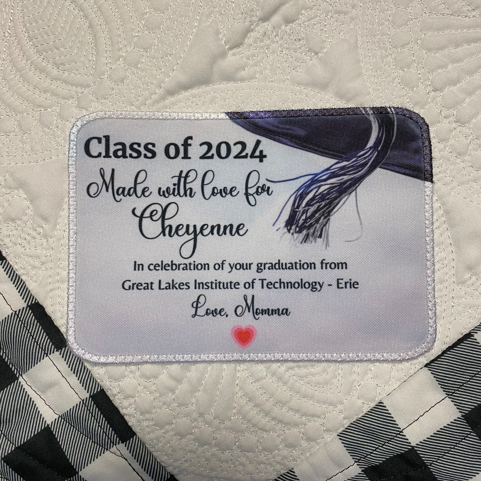 Personalized Graduation Quilt Label Custom Graduation Quilt Label Class ...