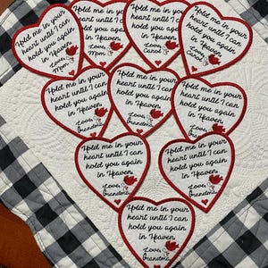 Heart Memory Patch With Cardinal Personalized Quilted & Embroidered for ...