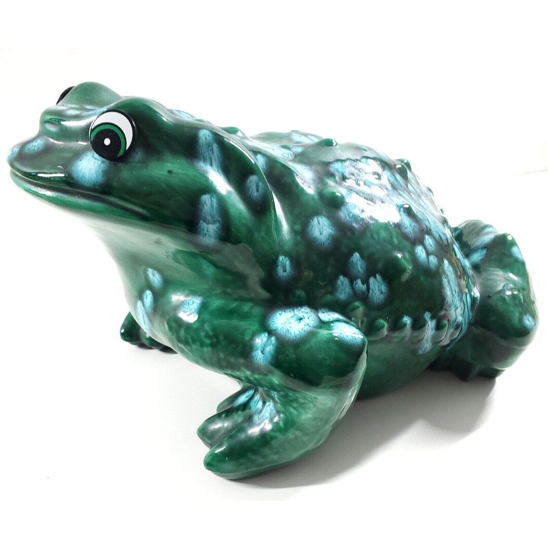 Vintage Arnels Large XL Ceramic Pottery Frog Toad Garden Outdoor 14"x8 ...