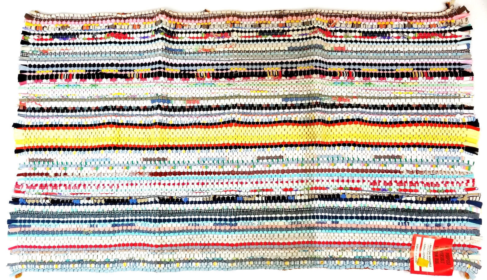 New Vintage Mid Century Multi-Color Reversible Utility Rag Throw Rug 24 ...