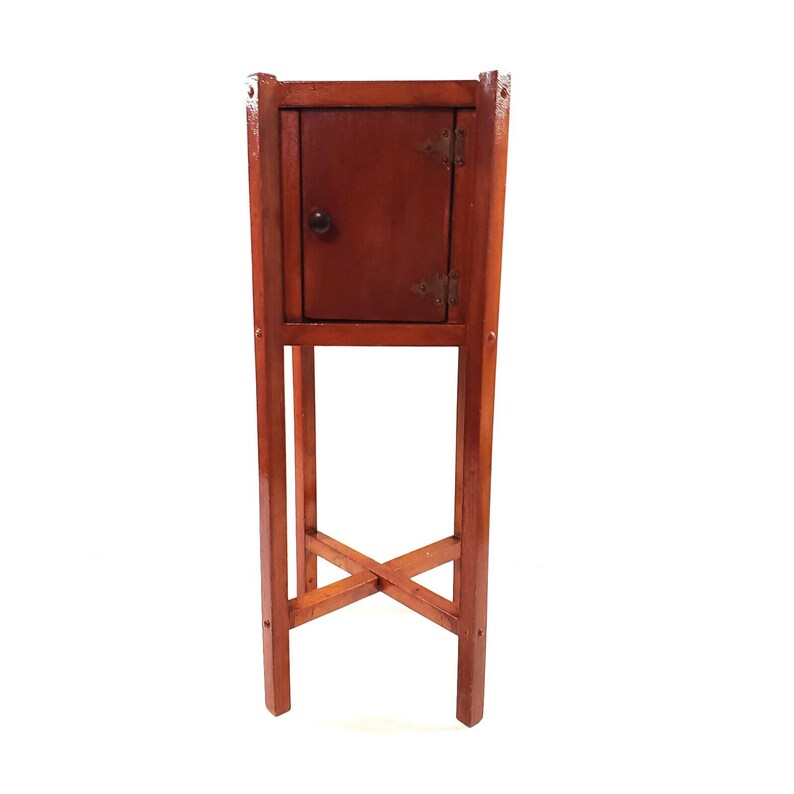 Antique Vintage Wooden Smoking Stand Cigar Tobacco Side Accent Table ...