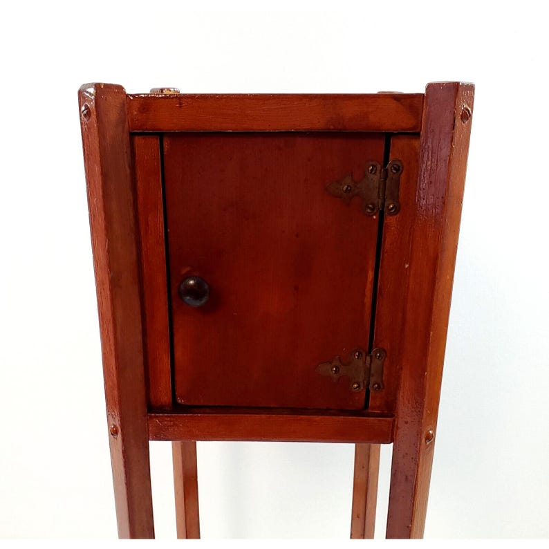 Antique Vintage Wooden Smoking Stand Cigar Tobacco Side Accent Table ...