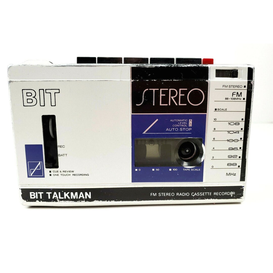 Vintage BIT Talkman FM Cassette Recorder Cro2 Metal Boston Inst Tech ...