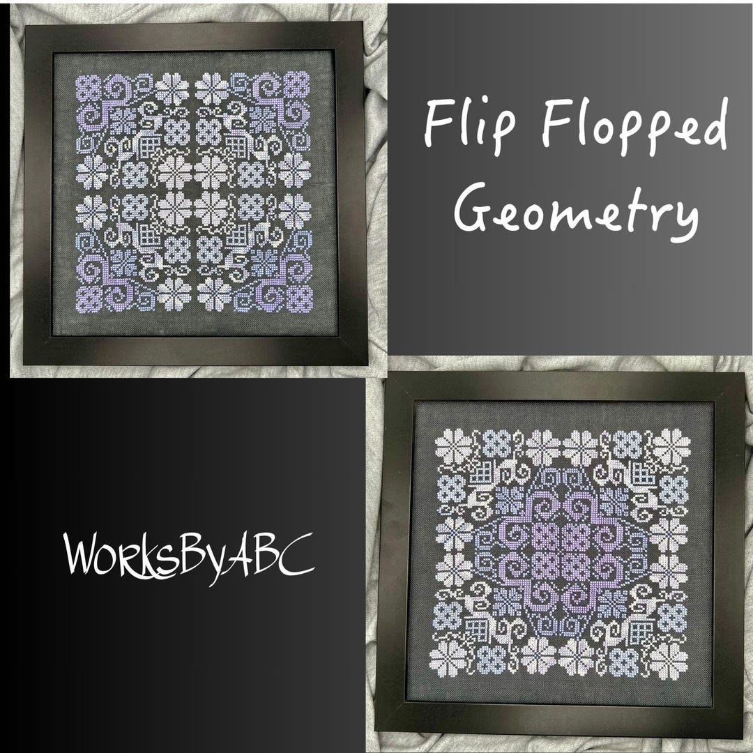 Flip-flopped Geometry Cross Stitch Pattern (PDF) - Etsy