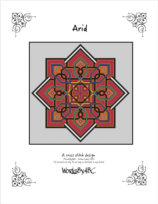 Arid Cross Stitch Pattern paper Copy - Etsy