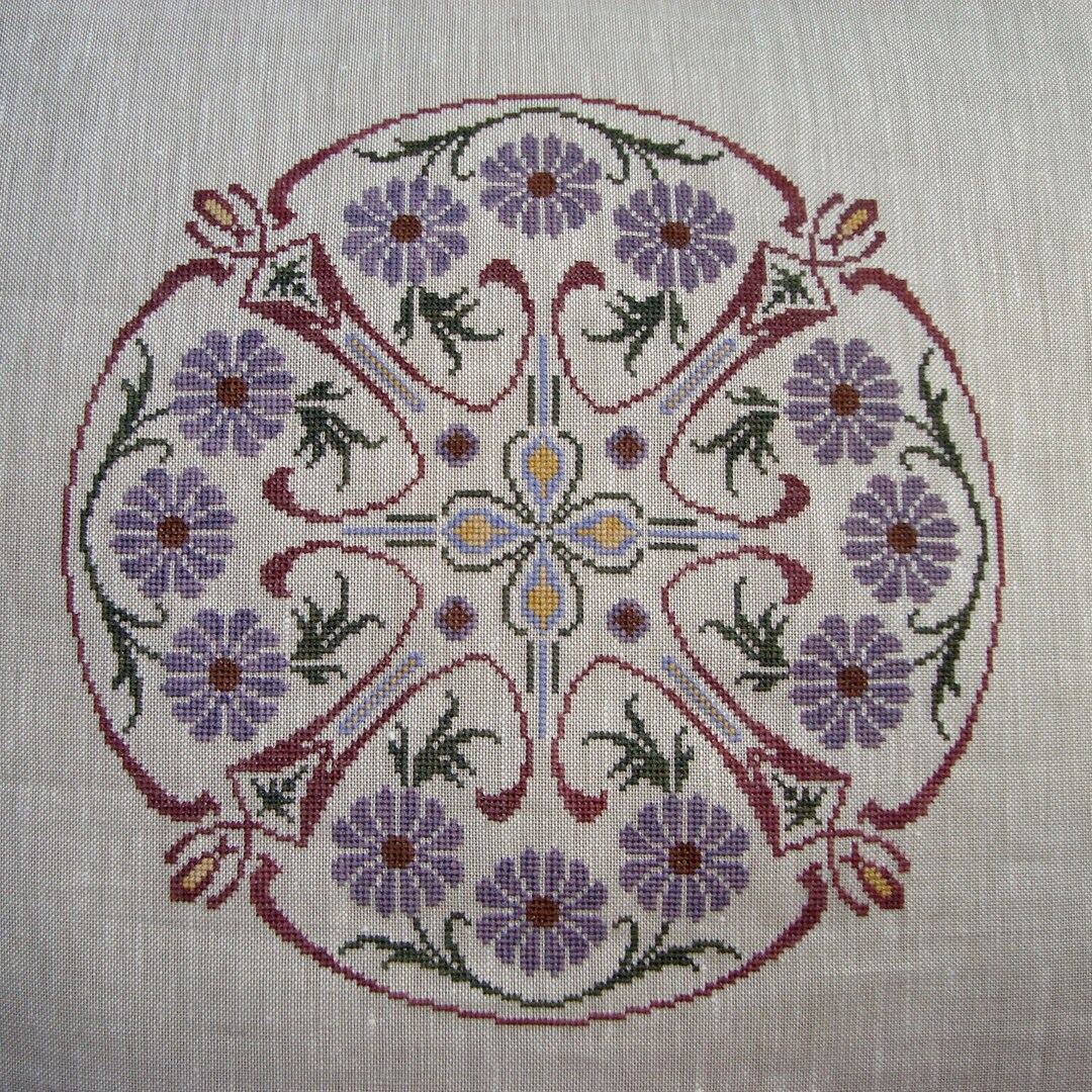 Flowers & Swirls Cross Stitch Pattern (paper Copy) - Etsy