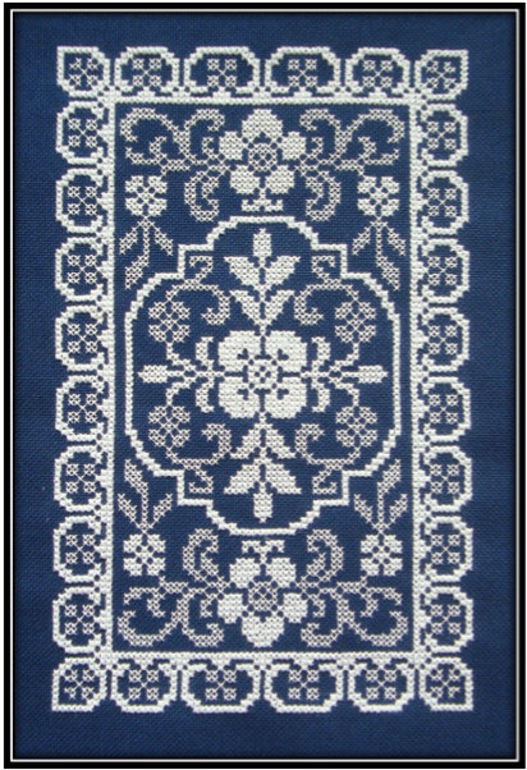 Floral Lace Cross Stitch Pattern (paper Copy) - Etsy