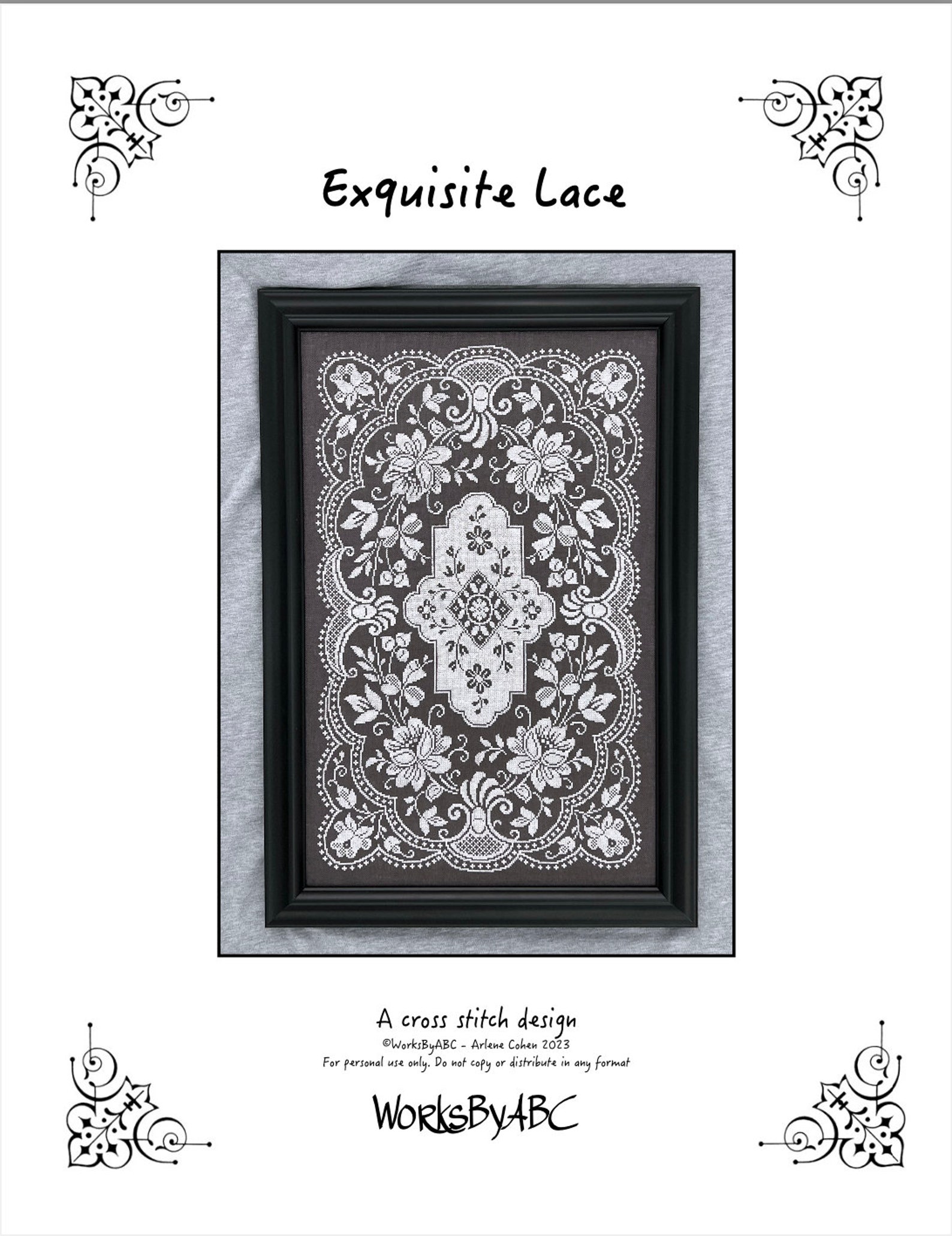 Exquisite Lace Cross Stitch Pattern (PDF) - Etsy