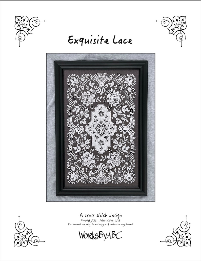 Exquisite Lace Cross Stitch Pattern (PDF) - Etsy