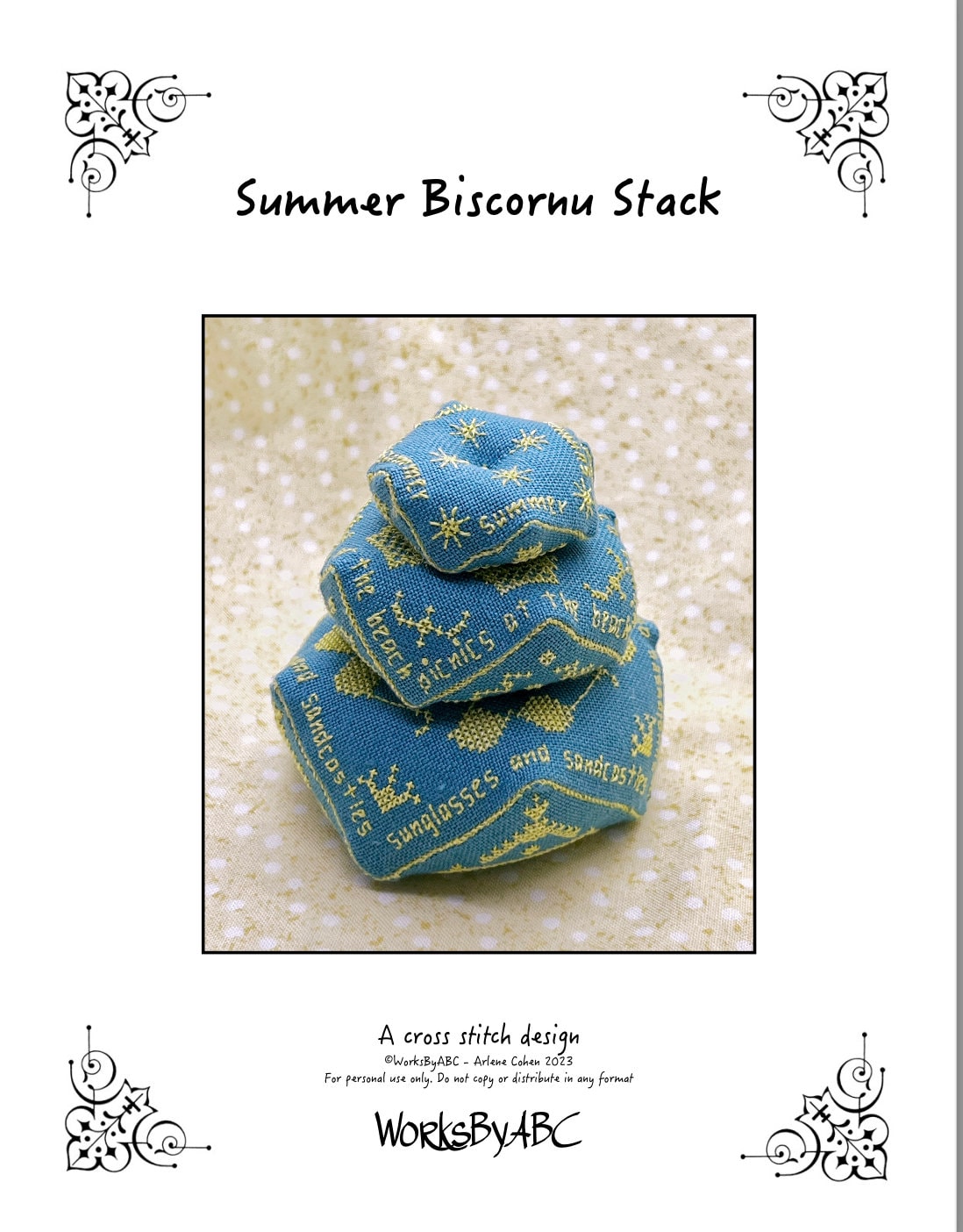Summer Biscornu Stack Cross Stitch Pattern (PDF) - Etsy