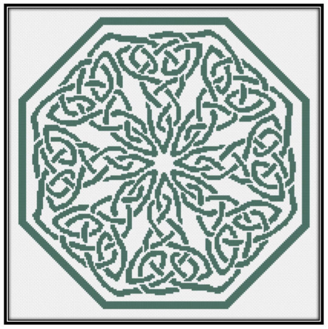 Knotwork Octagon Cross Stitch Pattern Paper Copy - Etsy