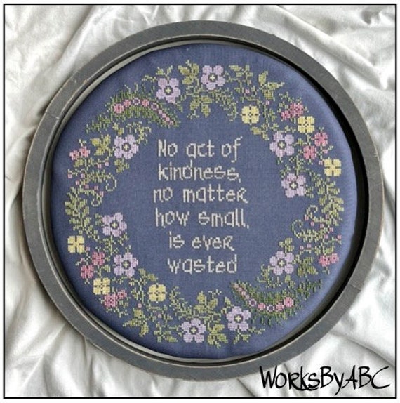 Kindness Cross Stitch Pattern pdf | Etsy