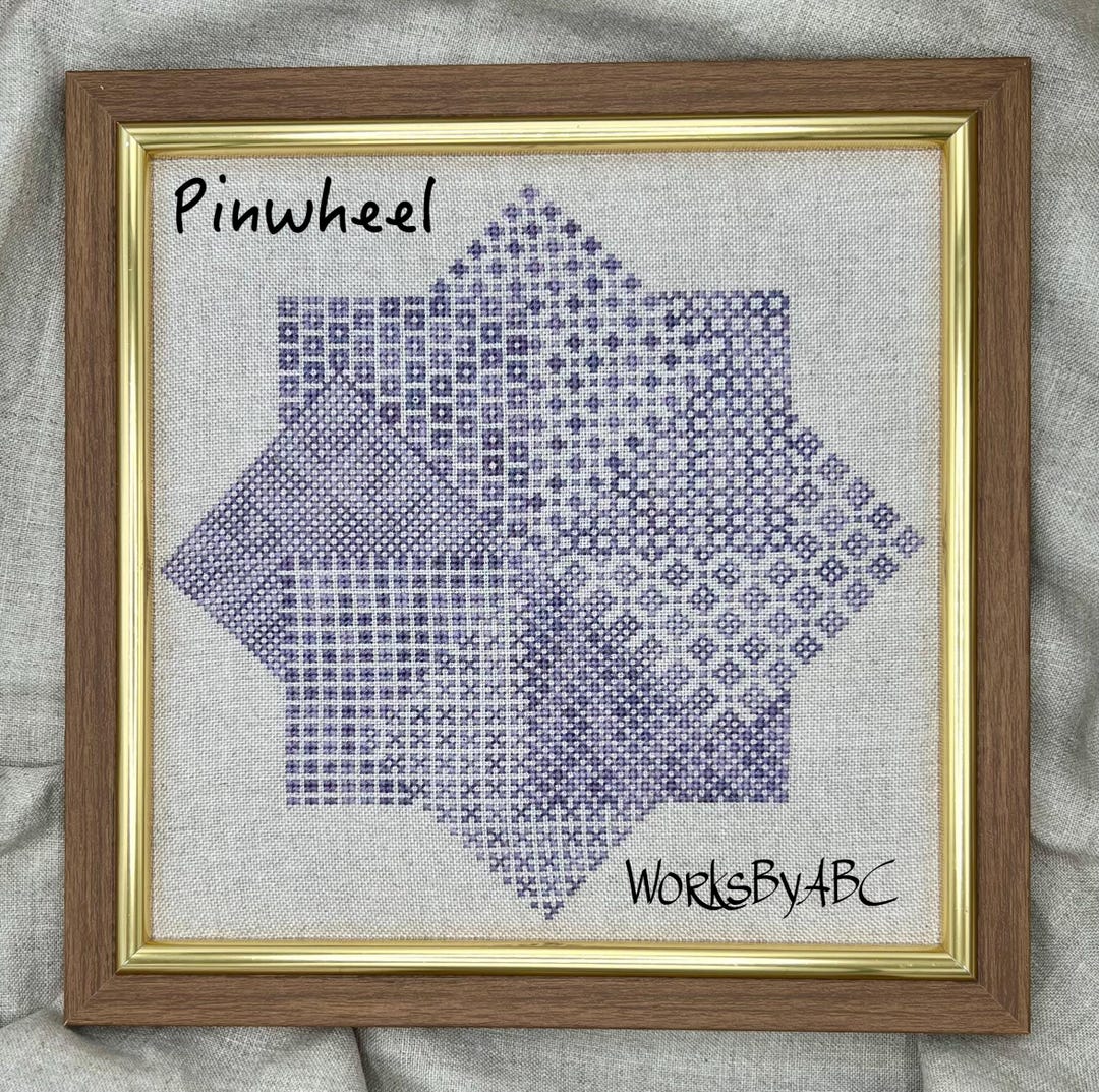 Pinwheel Cross Stitch Pattern (PDF) - Etsy