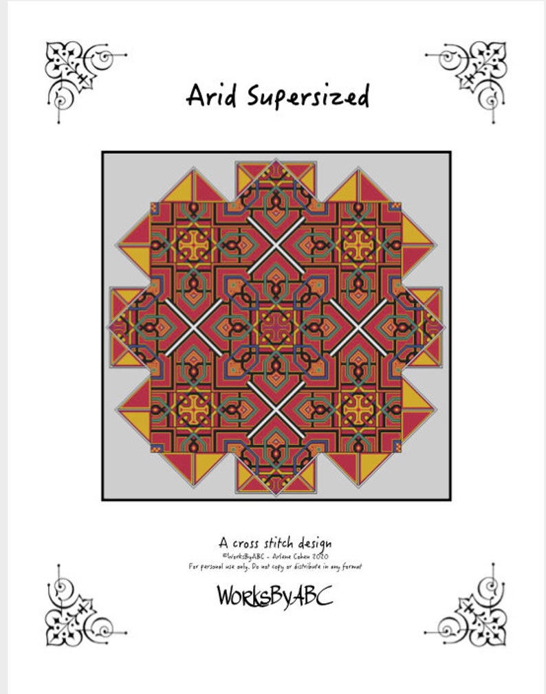 Arid Supersized Cross Stitch Pattern (paper Copy) - Etsy