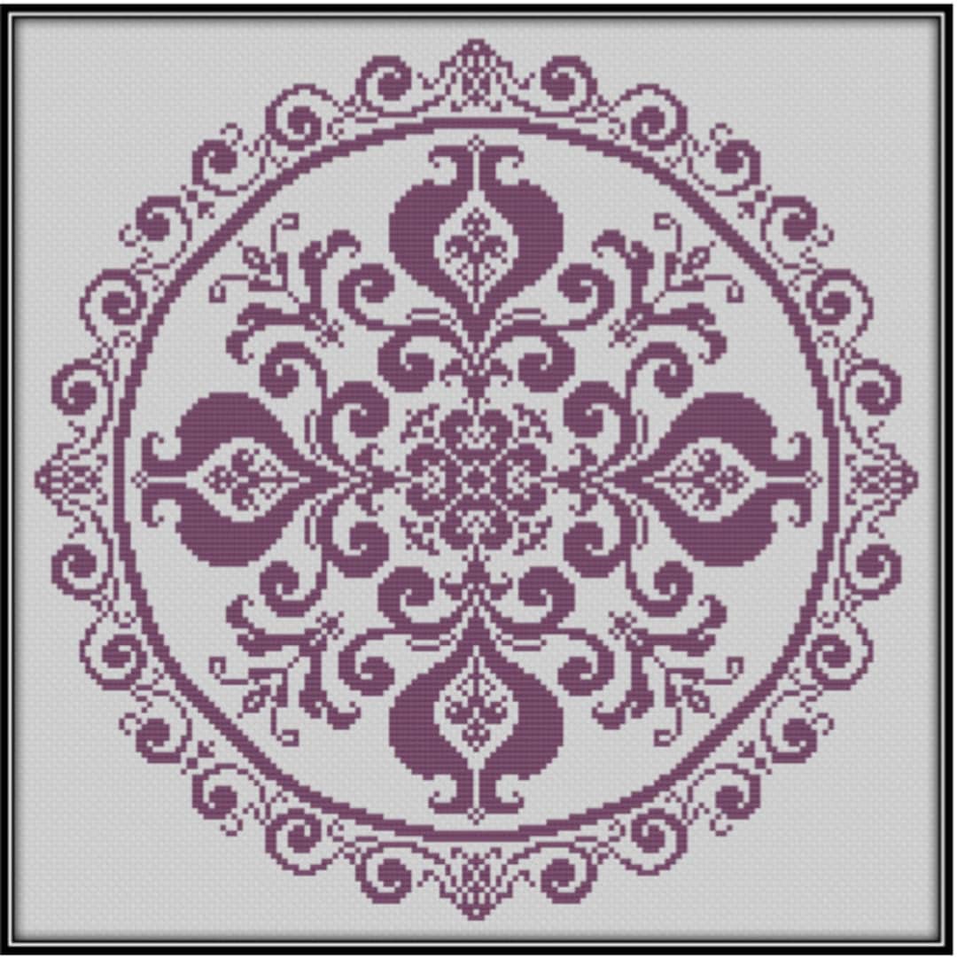 Pomegranate Lace in Cross Stitch Pattern (PDF) - Etsy