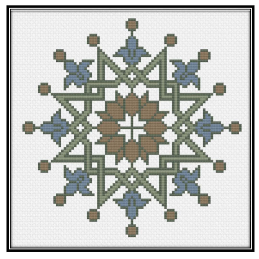 Symmetrical Star Cross Stitch Pattern Paper Copy - Etsy