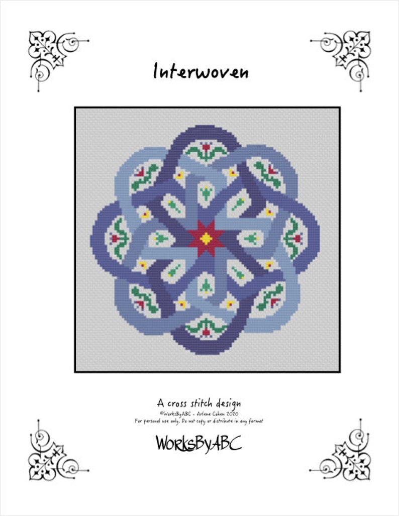 Interwoven Cross Stitch Pattern (PDF) - Etsy