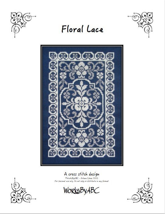 Floral Lace (pdf) Cross Stitch Pattern - Etsy