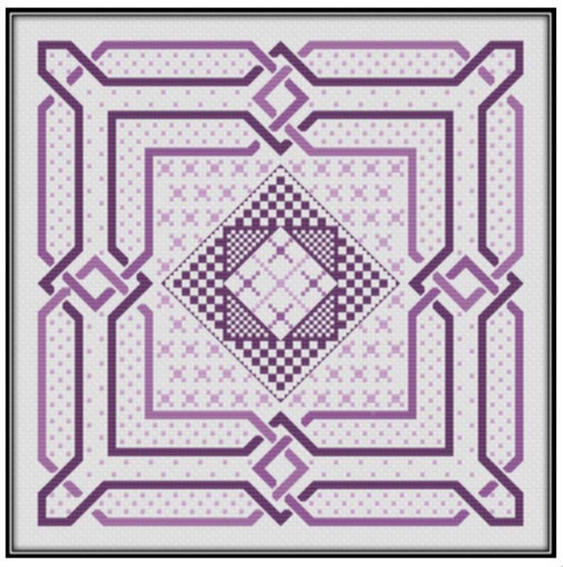 Woven Geometry Cross Stitch Pattern paper Copy - Etsy