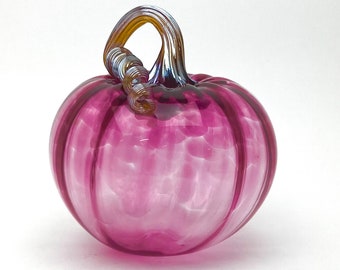 Pink Glass Pumpkin - Etsy